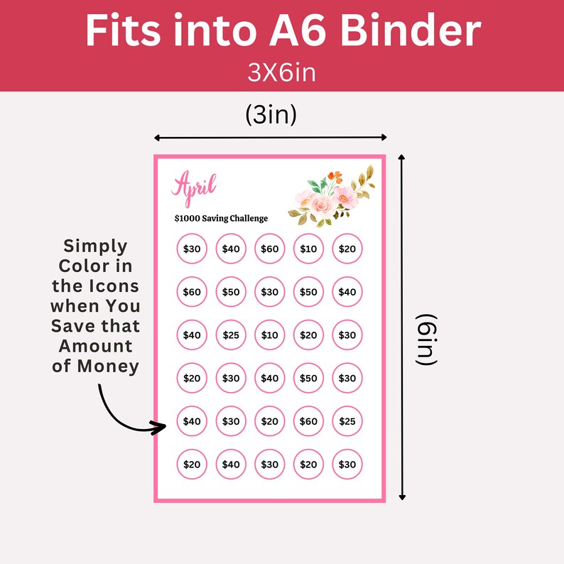 Monthly Savings Challenge Printable, 12 Month Color Saving Tracker ...