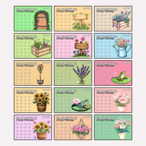 Mini Gardening Savings Challenges Printable Bundle, A6 Plants Lover ...