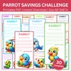 Buy Parrots Savings Challenge Printable Bundle, Mini A6 Parrot Lovers ...