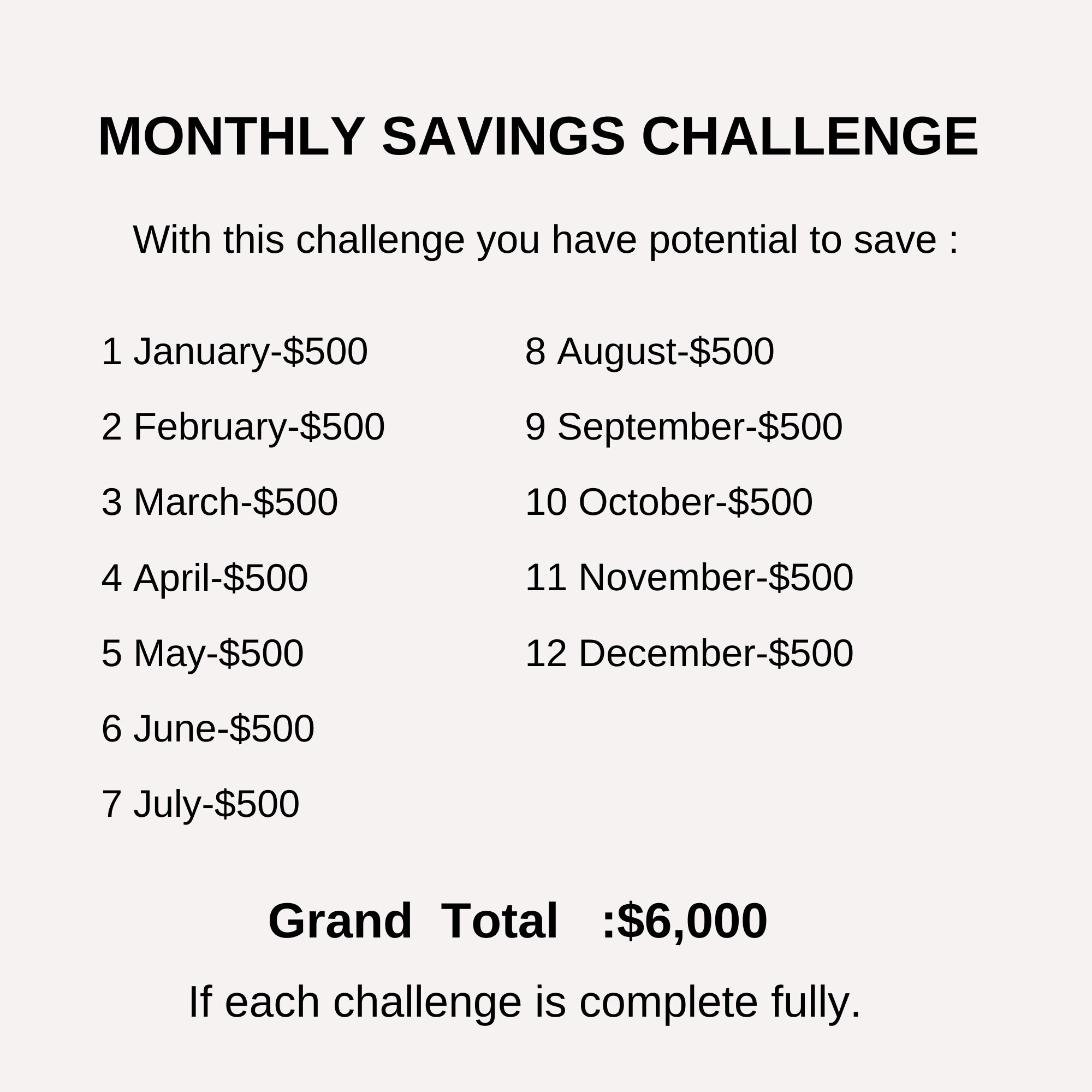 Monthly Savings Challenge Printable & Envelope Cash Tracker - Etsy