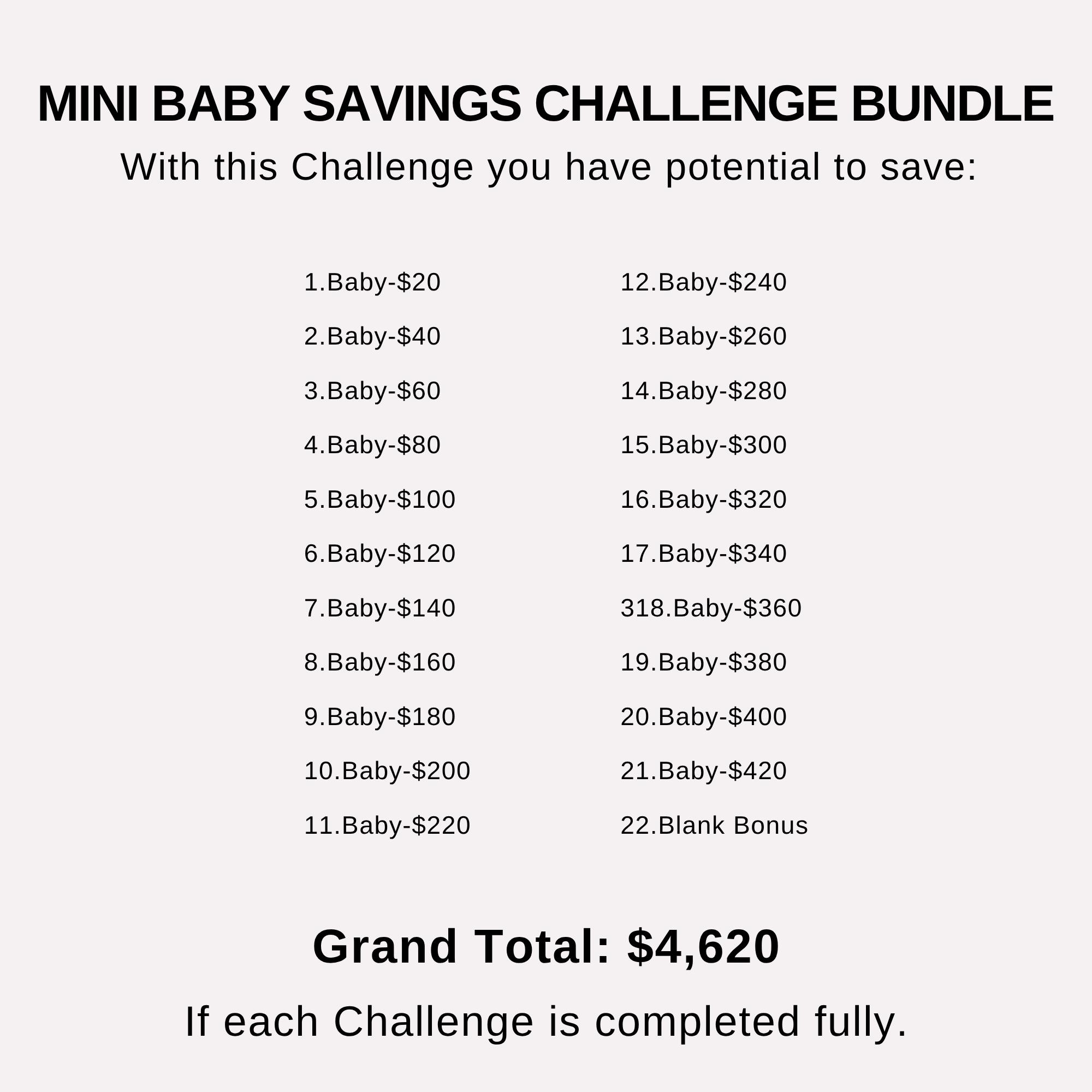 New Baby Born Savings Challenge Printable Bundle, Baby Shower Budget ...