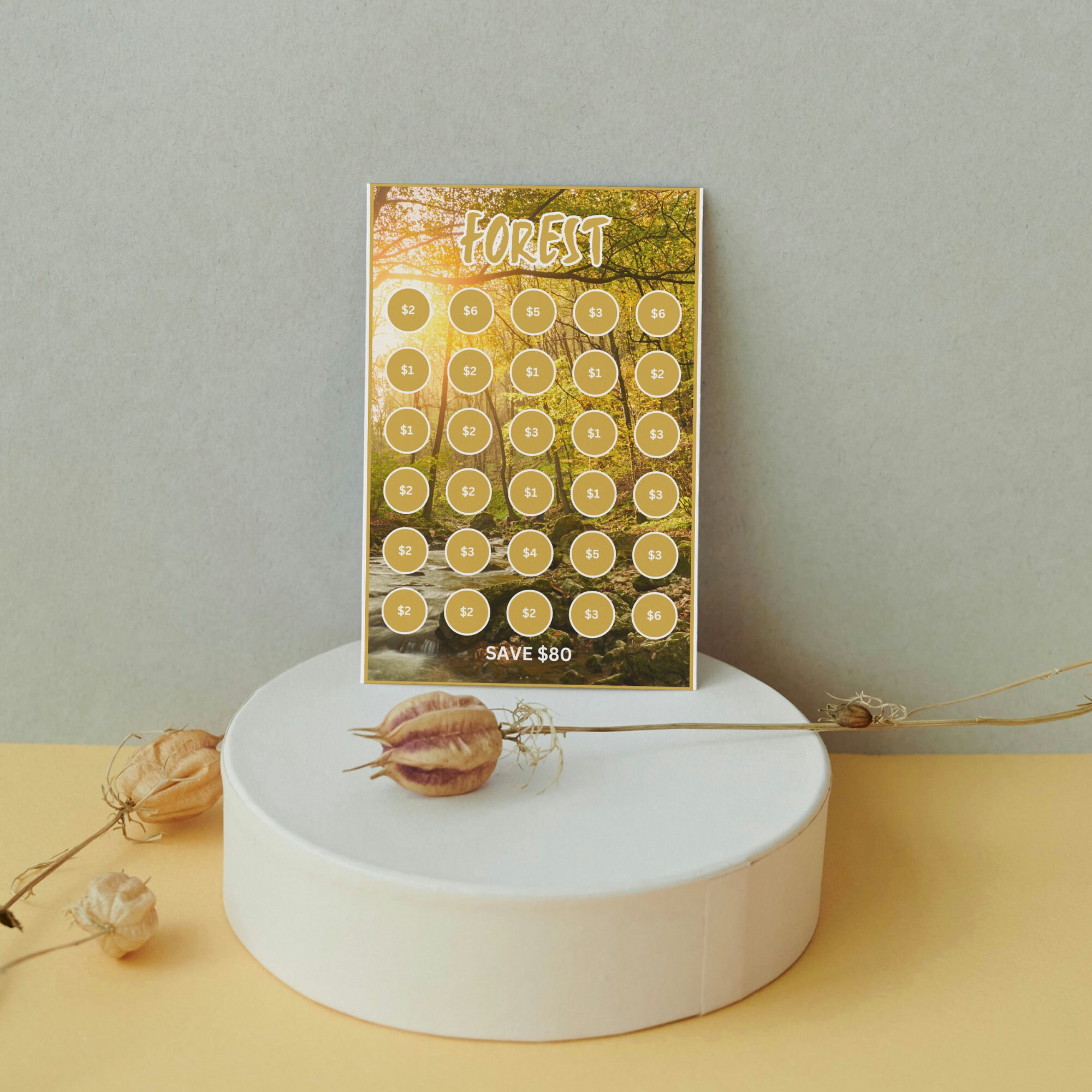 Forest Savings Challenge Printable, A6 Mini Forest Money Saving ...