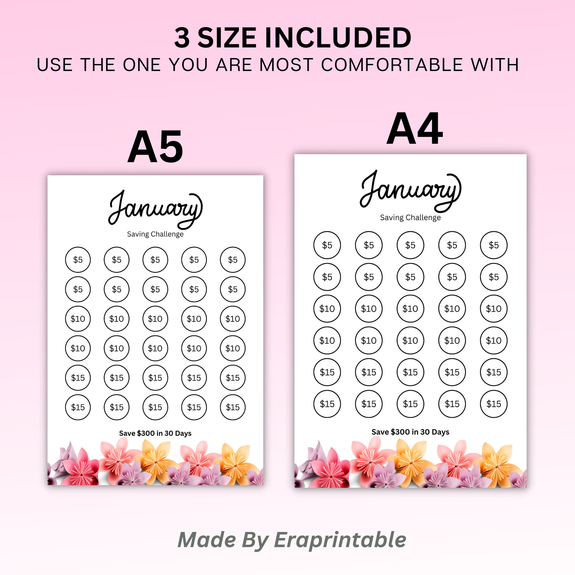 Monthly Savings Challenge Printable Bundle Money Saving - Etsy