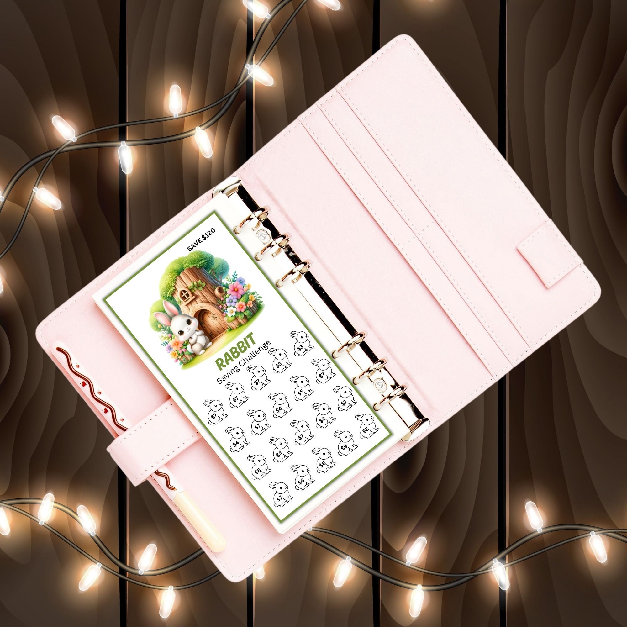 Rabbit Savings Challenge Printable, A6 Mini Bunny Saving Challenge ...
