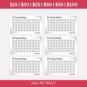Savings Challenge Printable Binder, Savings Challenge Bundle, A6 Mini ...