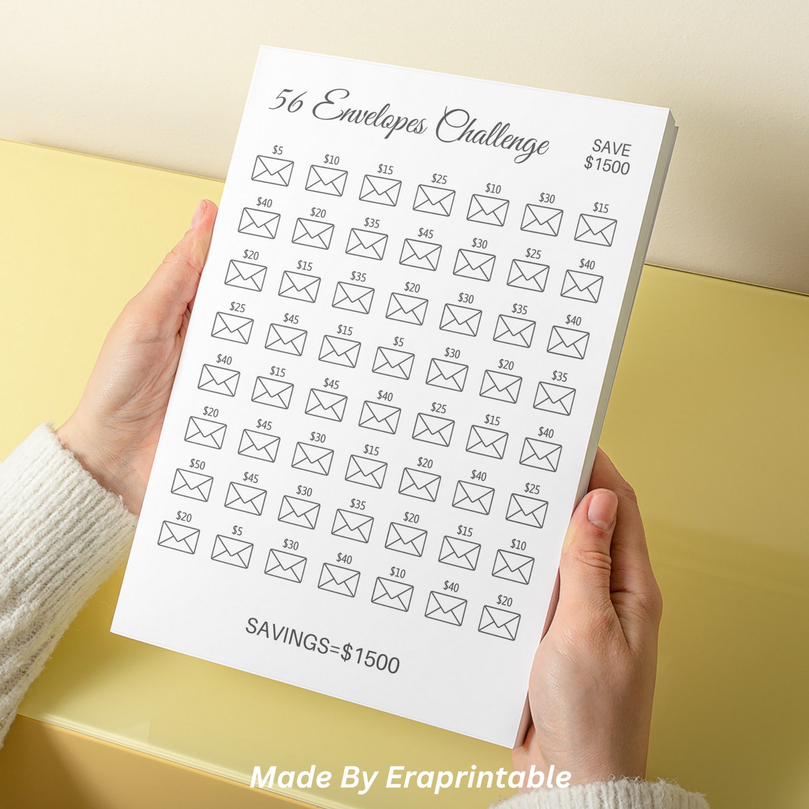 Buy Envelope Saving Challenge Printable, Money Saving Challenge ...