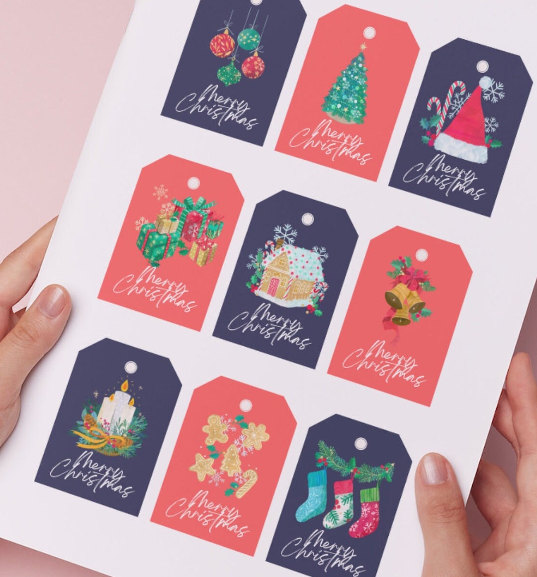 Christmas Customizable Gift Tags Double Sided - Etsy
