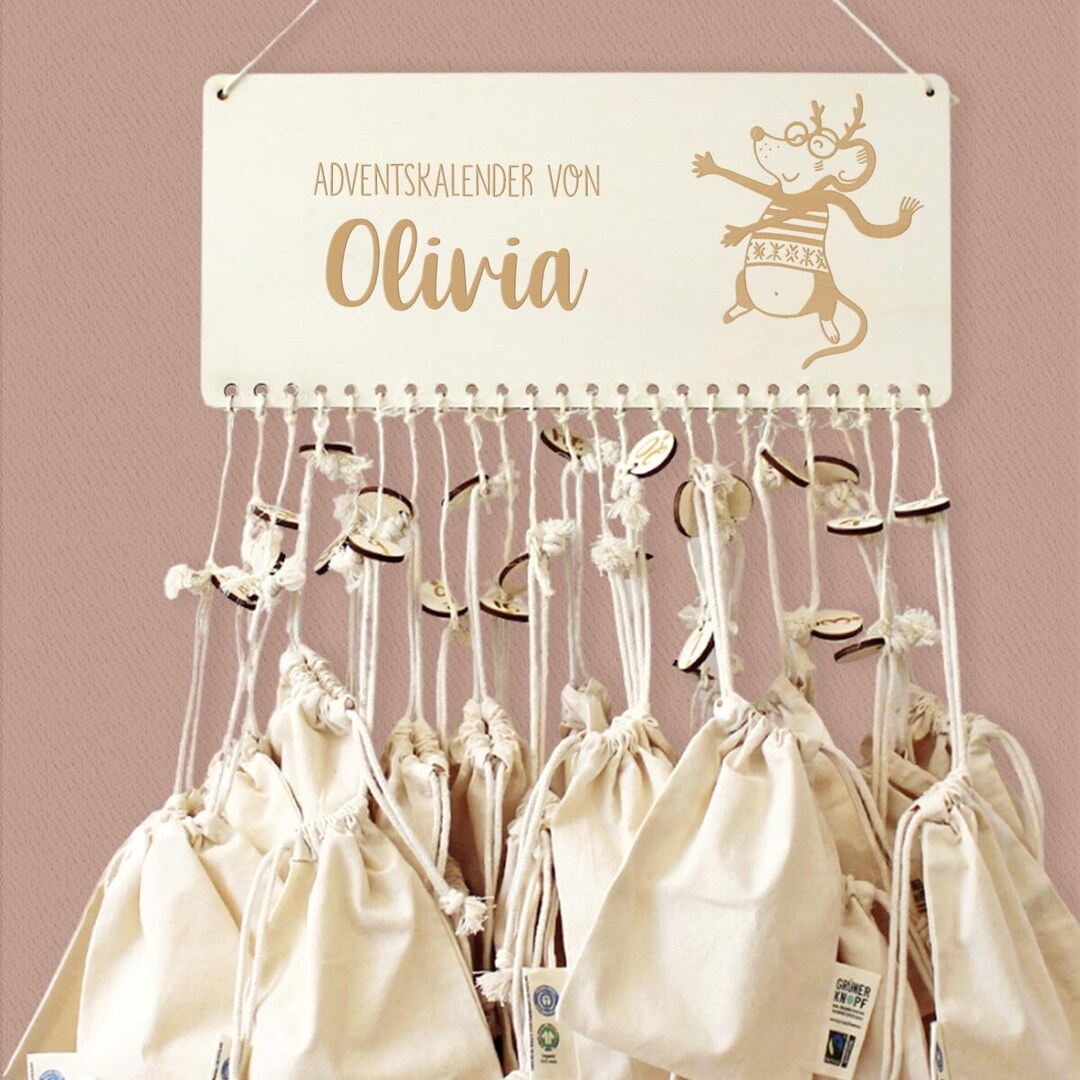 Personalized Advent Calendar Christmas Mouse to Fill With 24 - Etsy