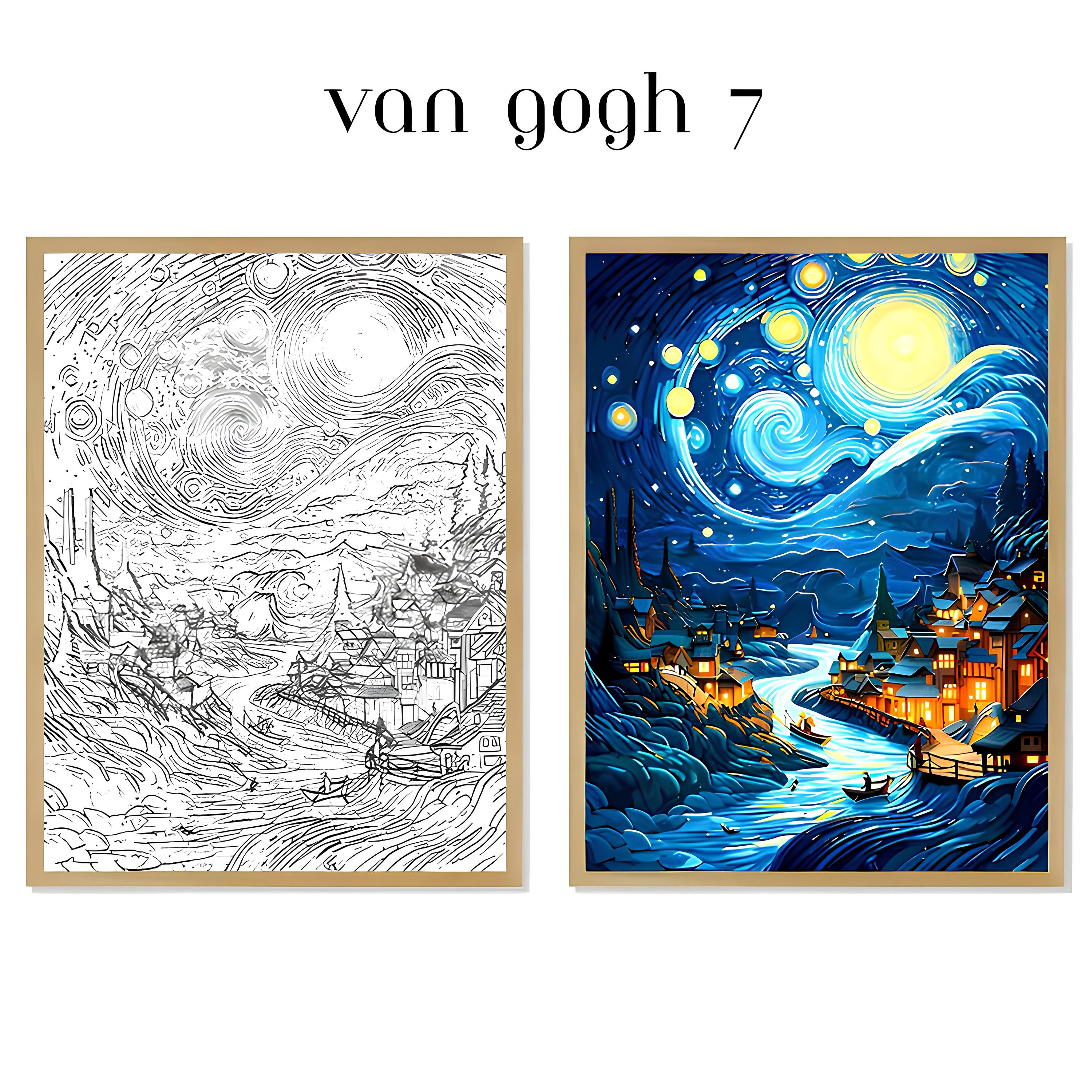Elegant Van Gogh Art Plexiglass Light Box for Artistic Room Ambiance ...