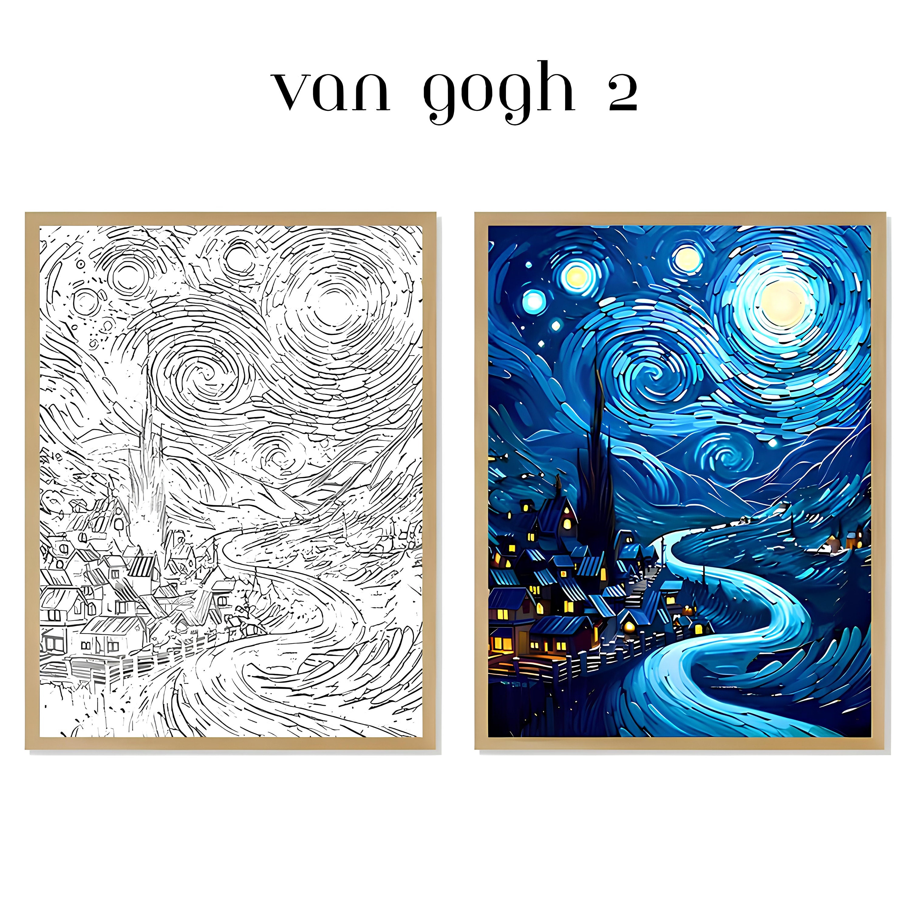 Elegant Van Gogh Art Plexiglass Light Box for Artistic Room Ambiance ...