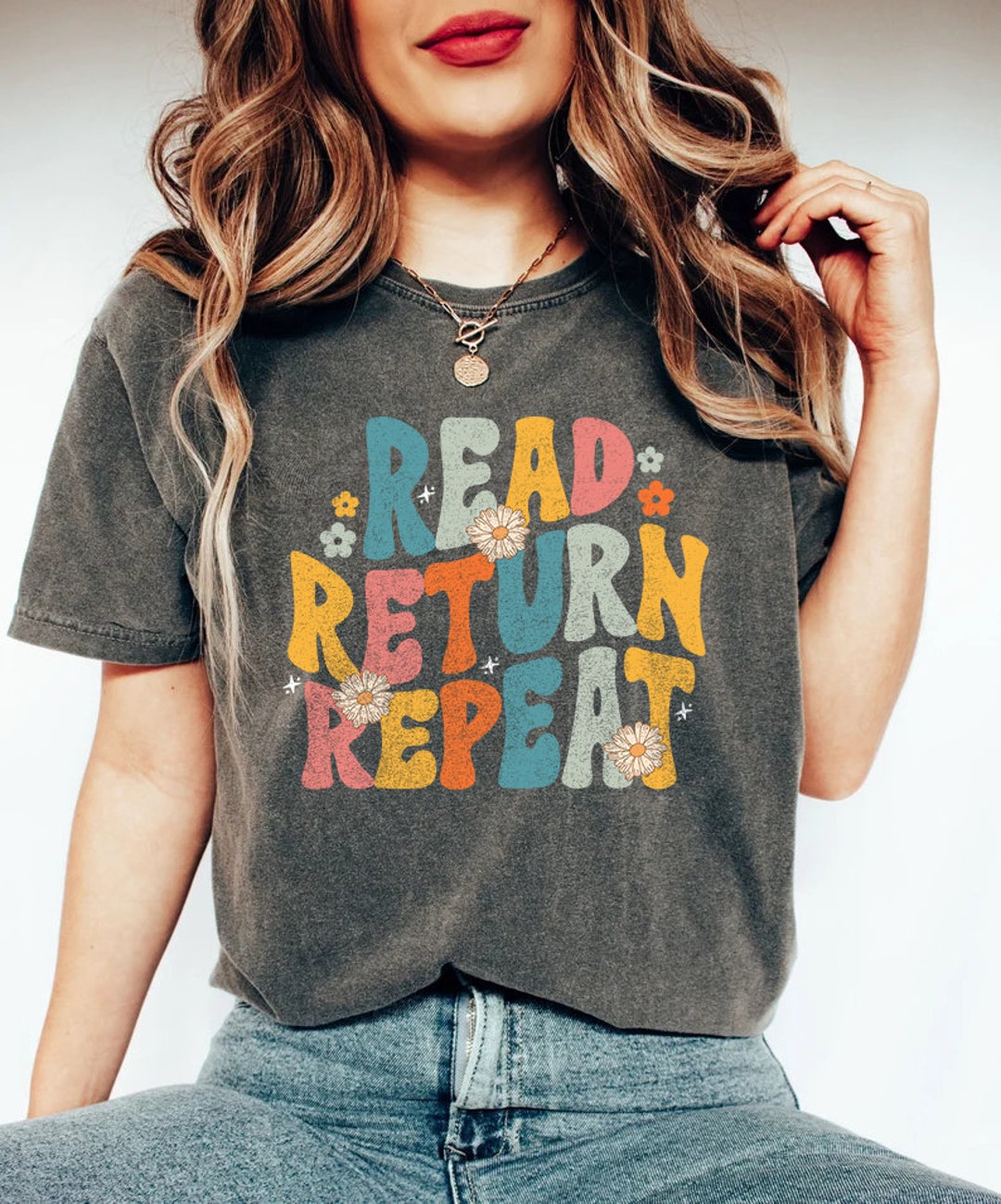 Reading Shirt, Read Return Repeat Shirts, Library Shirt, Library Worker ...