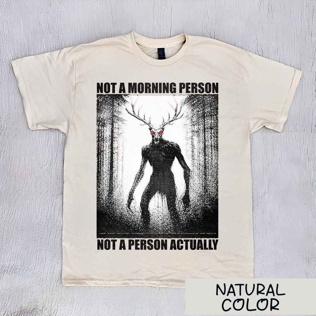 Wendigo Morning Person Vintage Style Tshirt, Wendigo Meme T-shirt Funny ...
