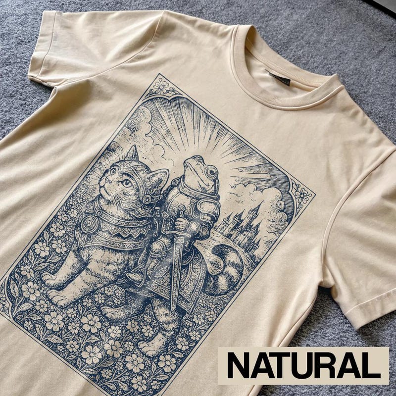 Frog Riding a Cat Tshirt - Etsy UK