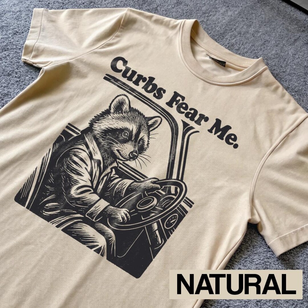 Raccoon Curbs Fear Me, Funny Racoon Meme T Shirt, Retro Cartoon Shirt ...