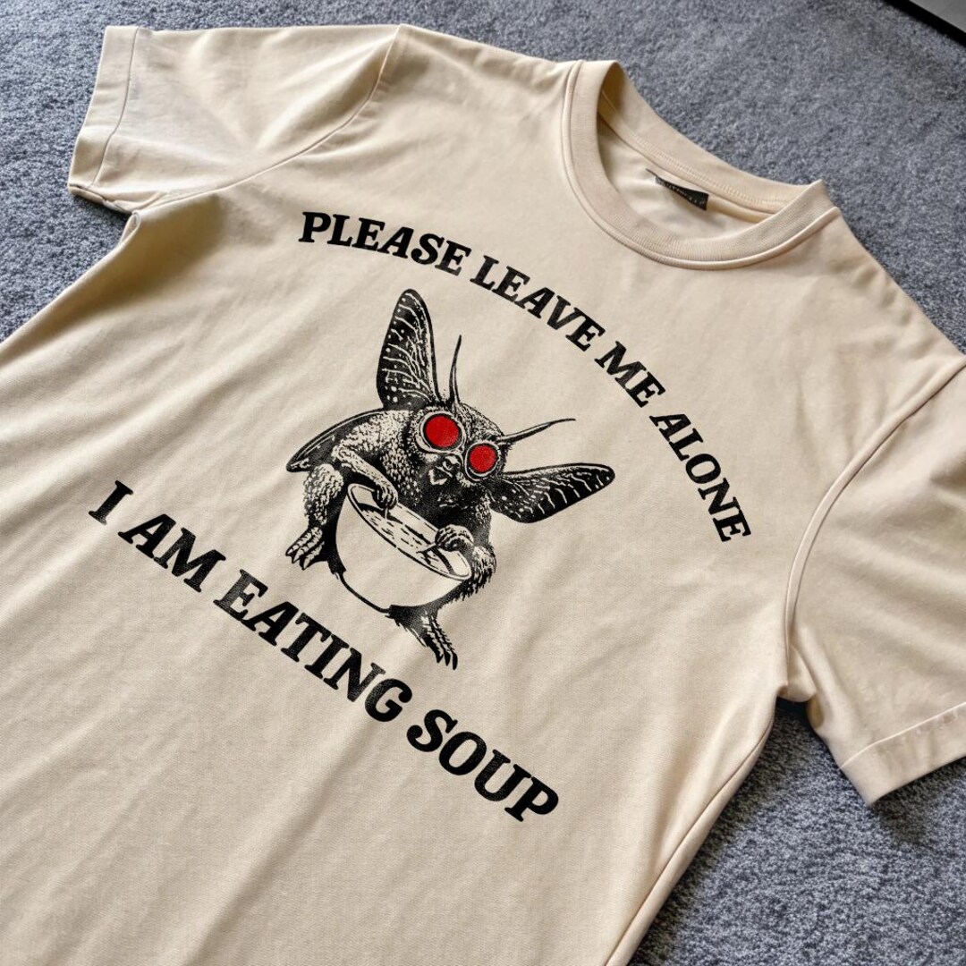 Retro Mothman Eating Soup Cryptid 90s Shirt. Funny Cryptid Vintage T ...