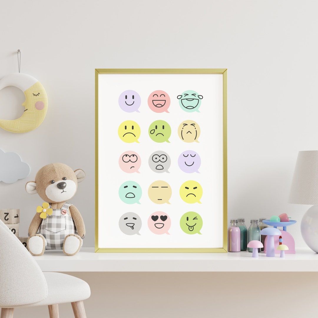 Displays Multicolored Emotions Educational Support for Nursery ...