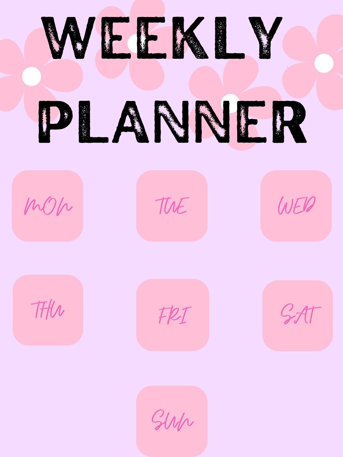 Weekly Planner Printable DOWNLOADABLE Instant Download - Etsy