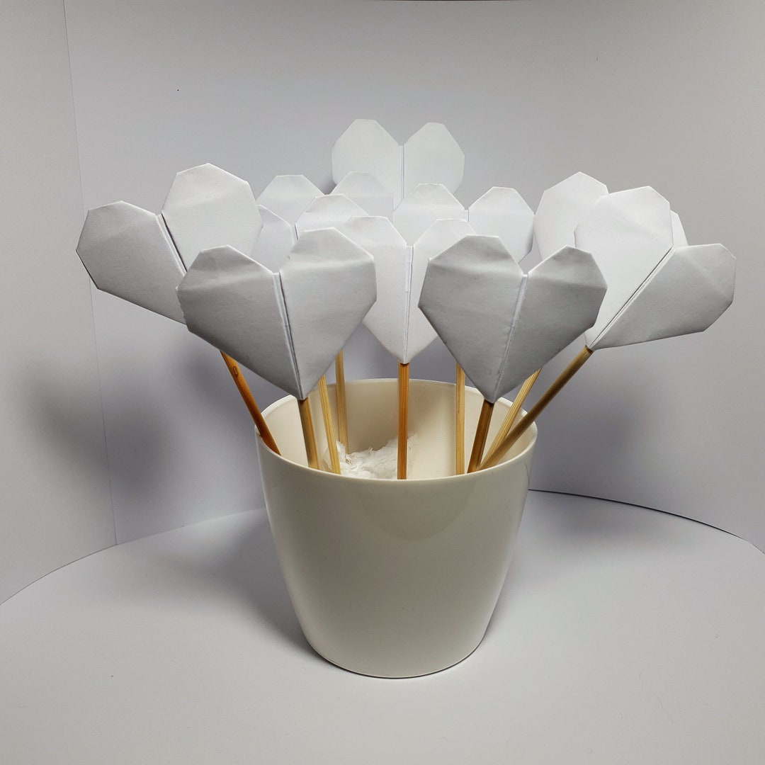 Origami Heart Woodpeckers Cake Decoration, Table Decoration, Cake ...