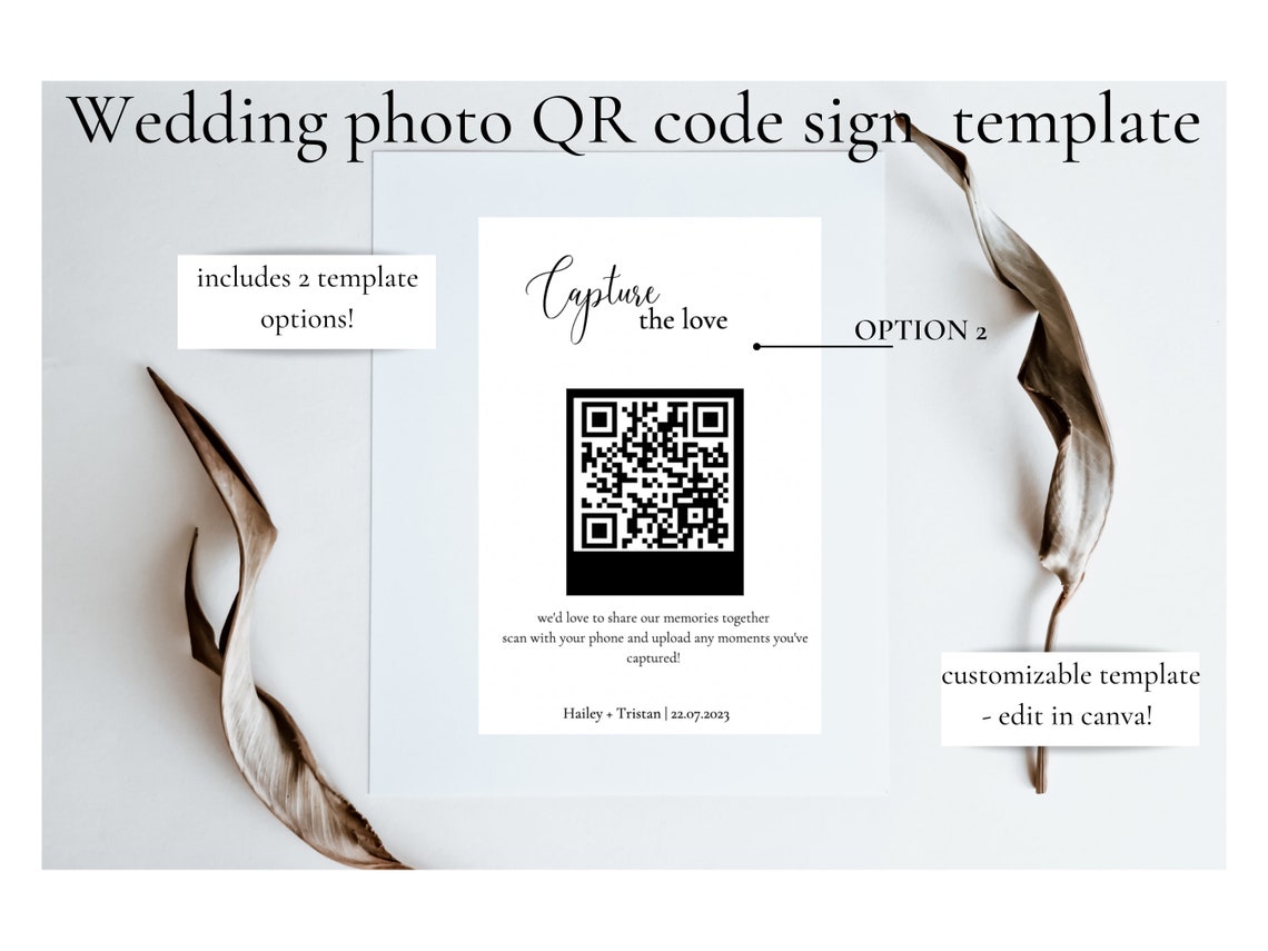 WEDDING QR CODE Sign, Wedding Photo Sign, Photo Upload Sign, Wedding ...