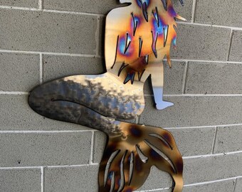 Swimming Mermaid Wall Art - Etsy