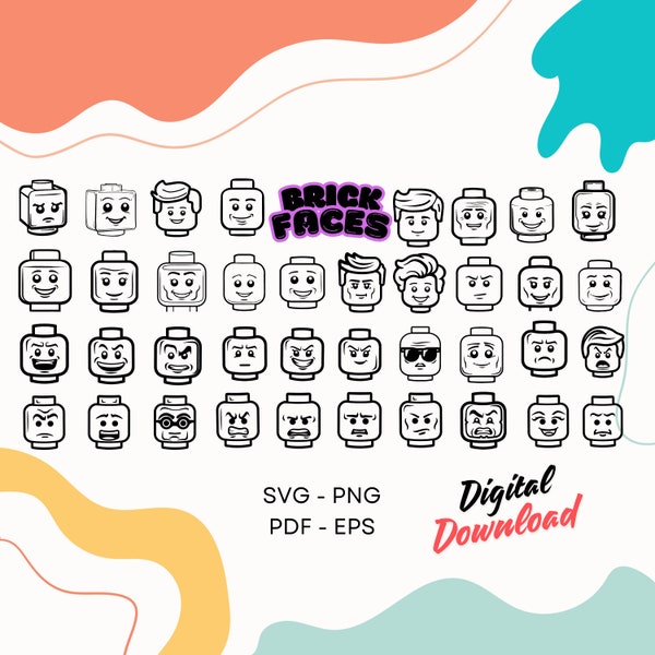 Brick Head Svg - Etsy