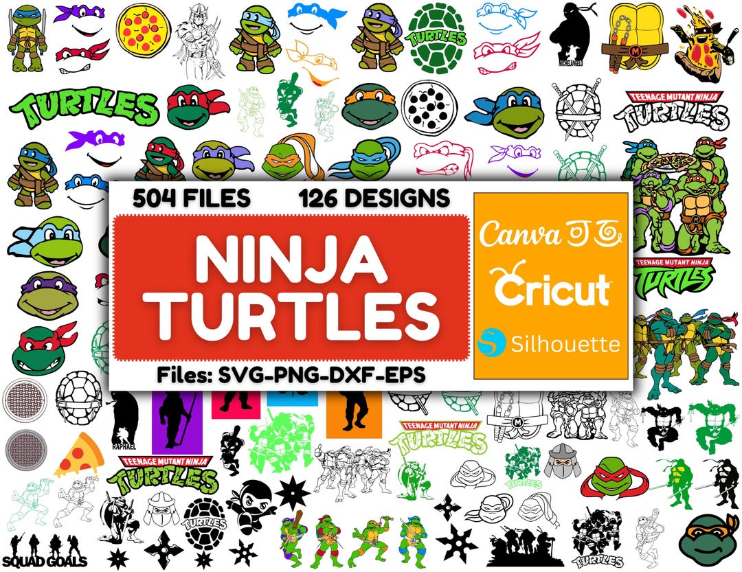 Ninja Turtles SVG PNG Bundle, Ninja Turtles PNG, Ninja Turtles Clipart ...