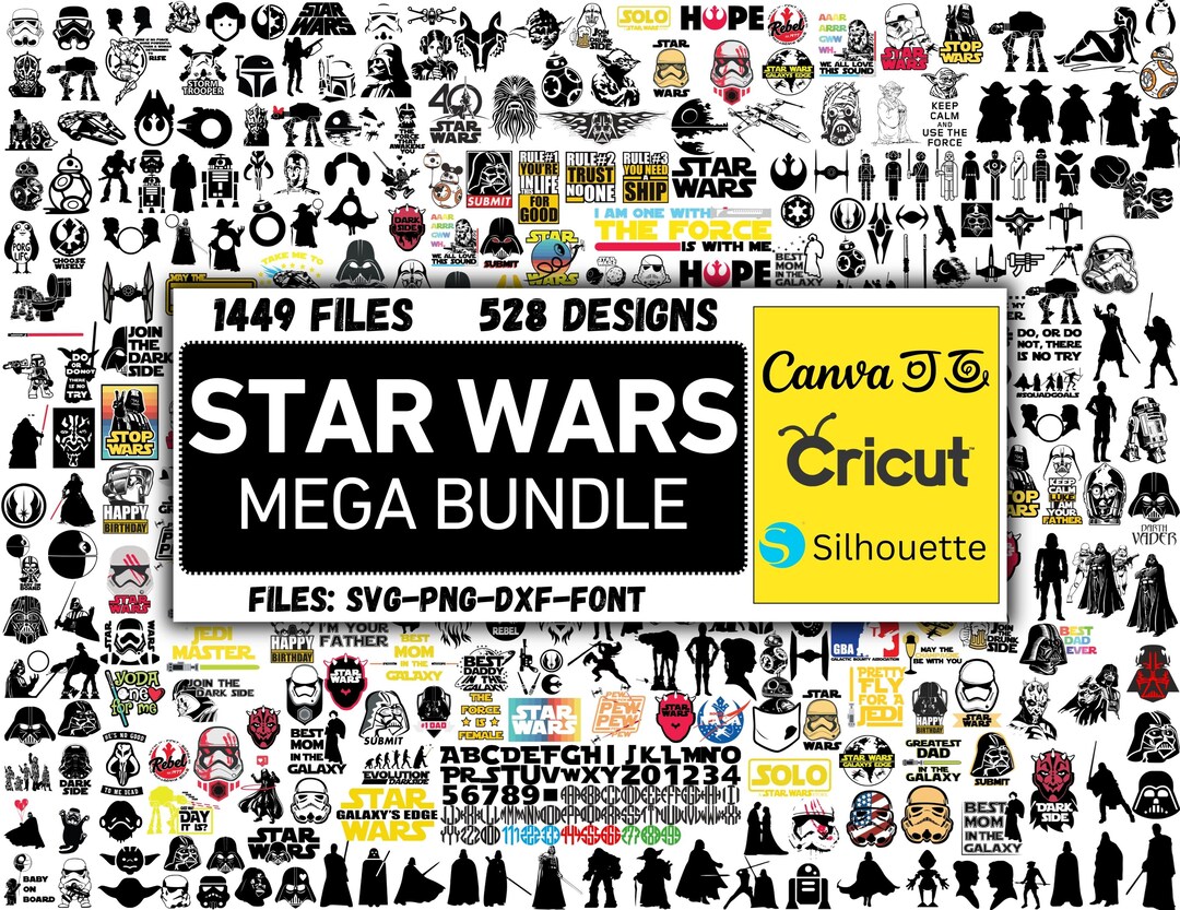 Star Wars Svg Bundle, Star Wars Png, Darth Vader Svg, Star Wars Cricut ...