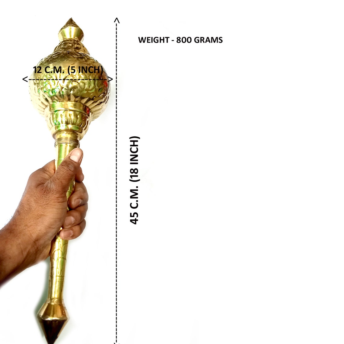Brass Hanuman Sota Hanuman Gada Gold Color Pure Brass - Etsy