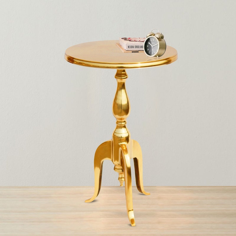 Gold Side Table - Etsy