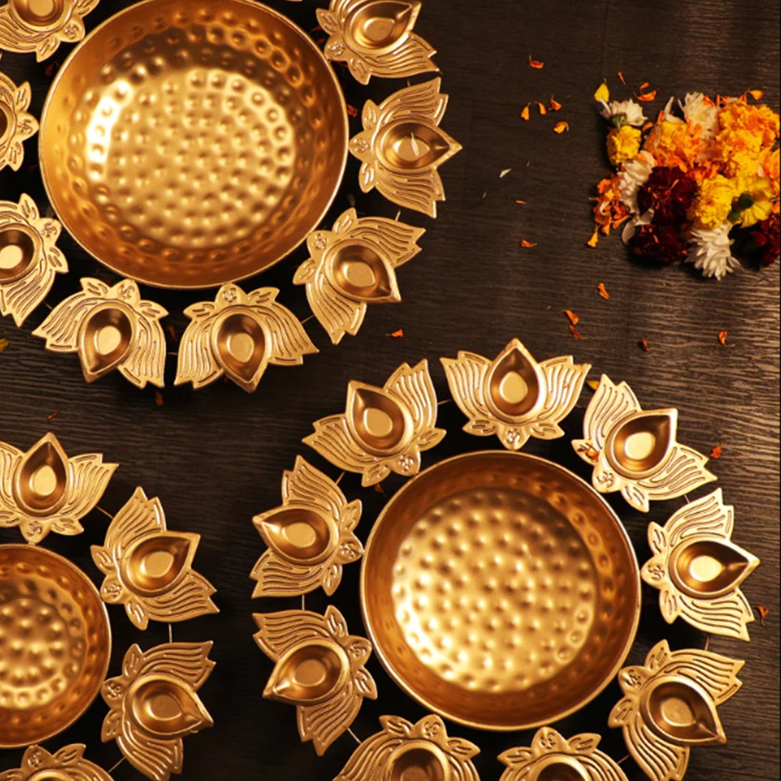 Designer Lotus Urli Bowl, Diwali Decoration, Diwali Decor Lotus Urli ...