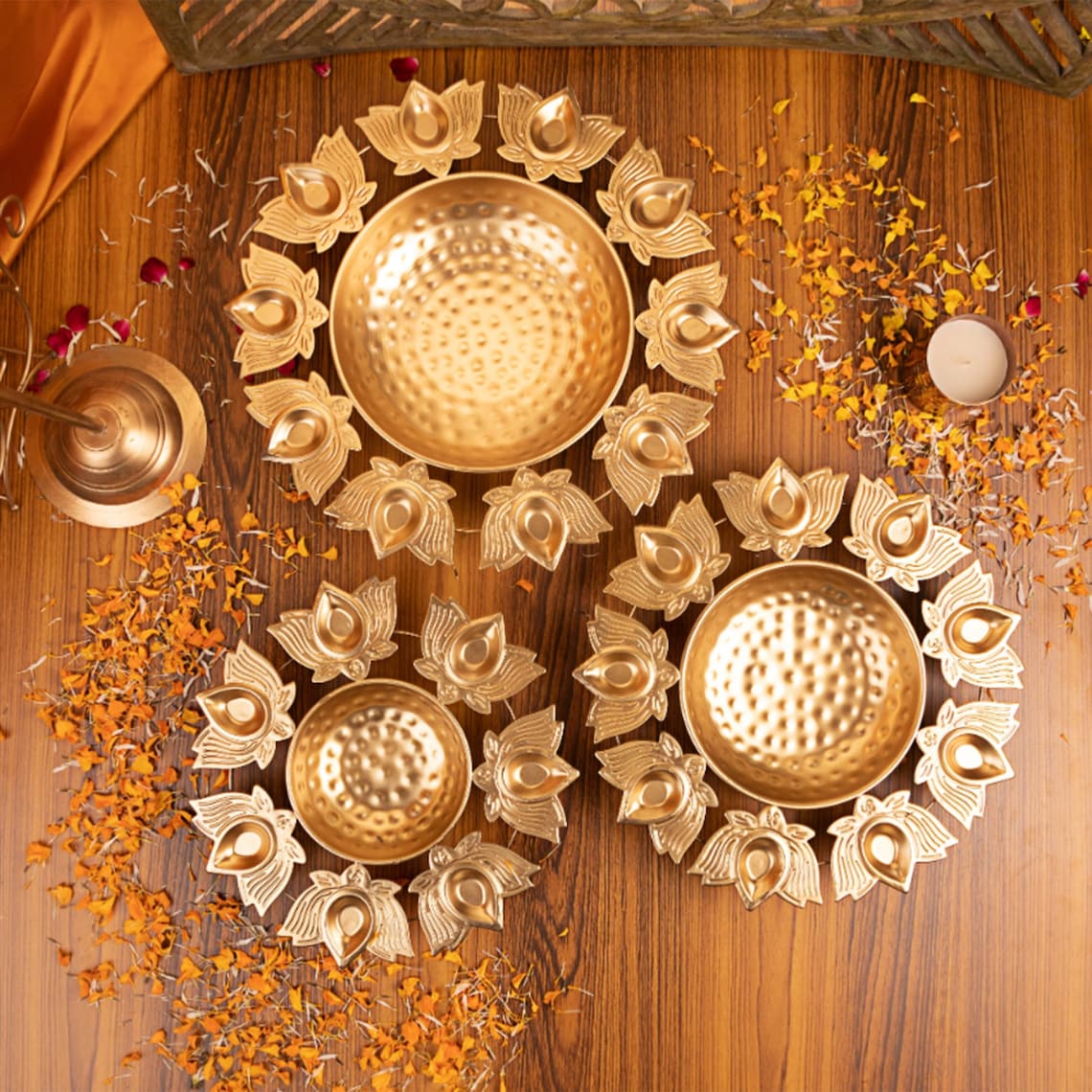Designer Lotus Urli Bowl, Diwali Decoration, Diwali Decor Lotus Urli ...