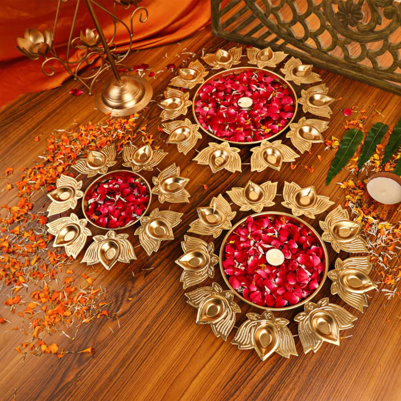Designer Lotus Urli Bowl, Diwali Decoration, Diwali Decor Lotus Urli ...