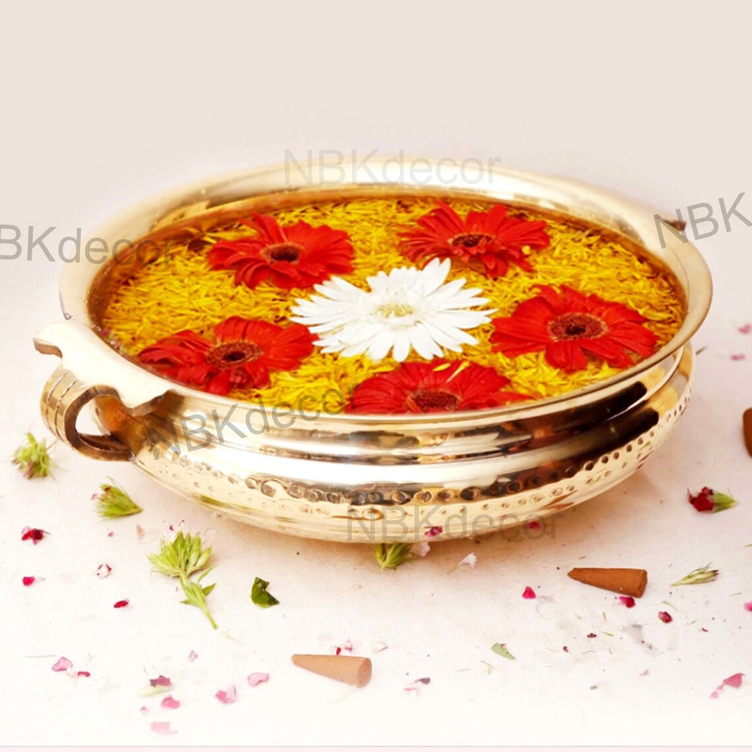 Brass Traditional Bowl Vessel, Urli, Brass Urli, Urli Bowl, Brass Urli ...