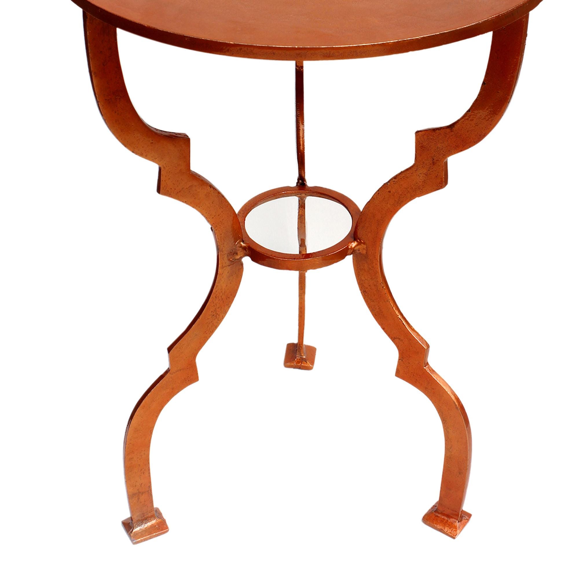 Copper Antique Finish Metal Side Table - Living Room Decor - Etsy