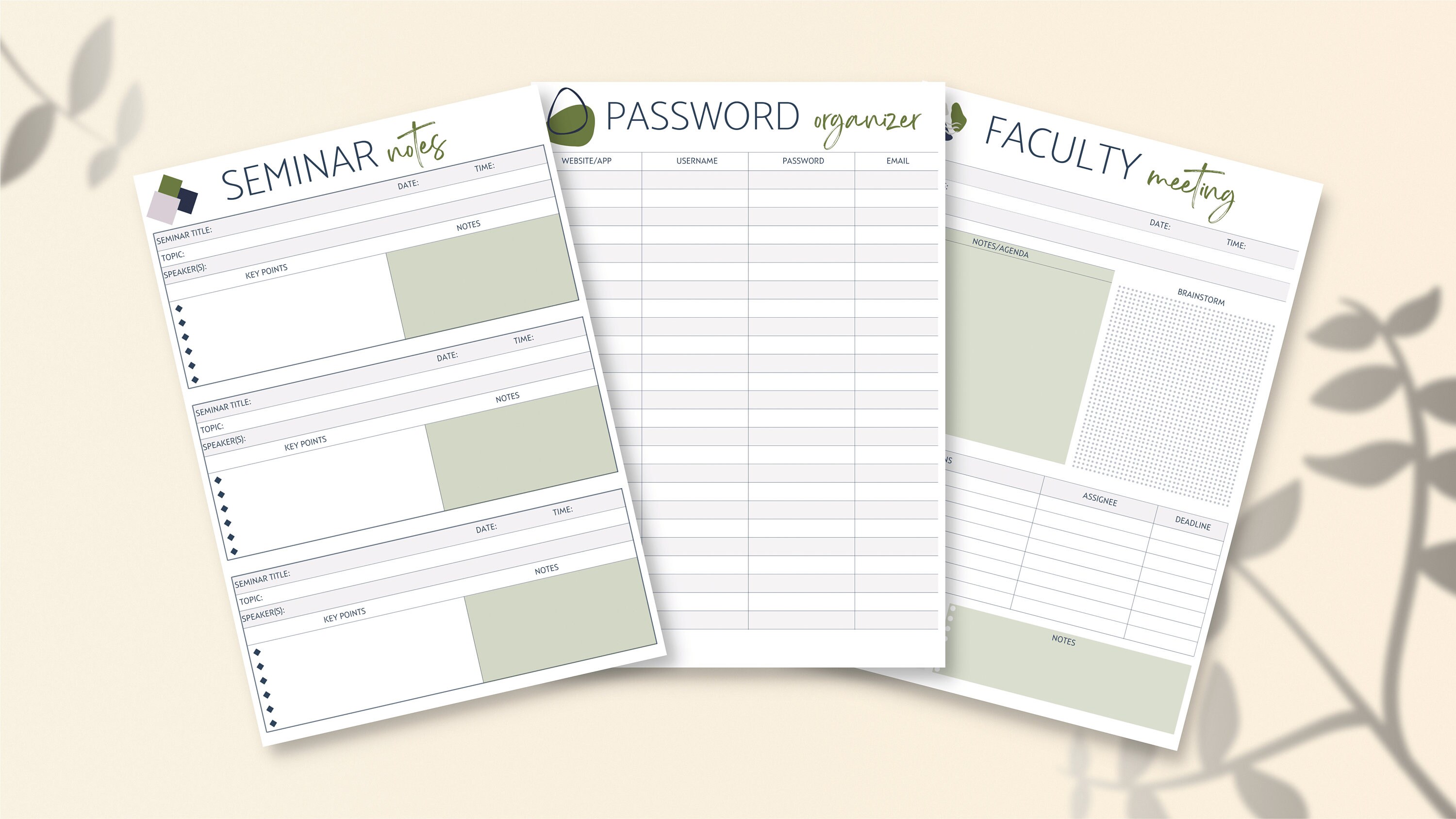 All in One Teacher Planner Printable. Academic Planner Bundle. Digital ...