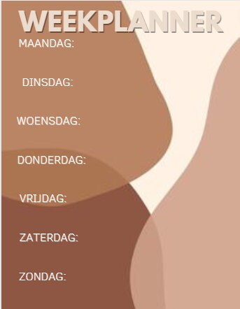 Nederlands Weekplanner, Weekly Planner, Dutch To-do List, Printable ...