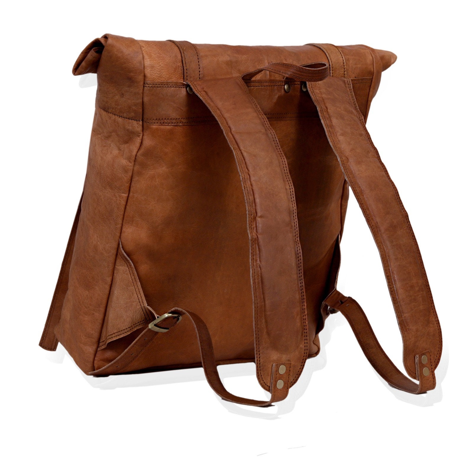 Leather Backpack, Leather Laptop Bag, Laptop Backpack, School Bag, Knapsack Rucksack, Travel ...