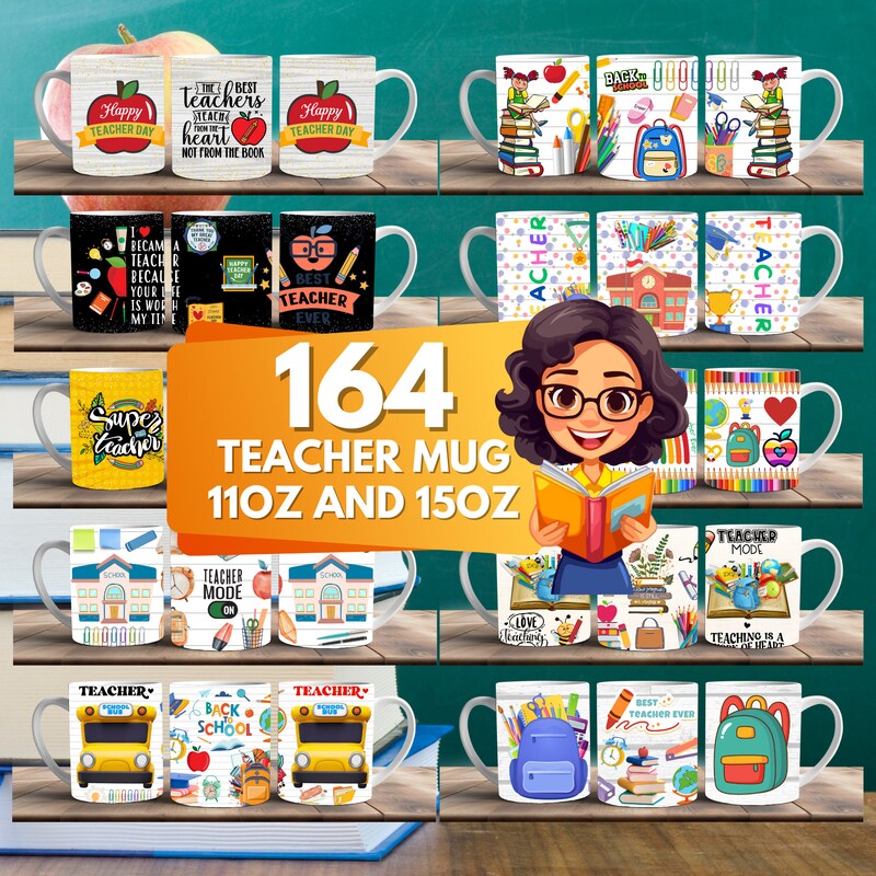Teacher Day Mug Template - Etsy