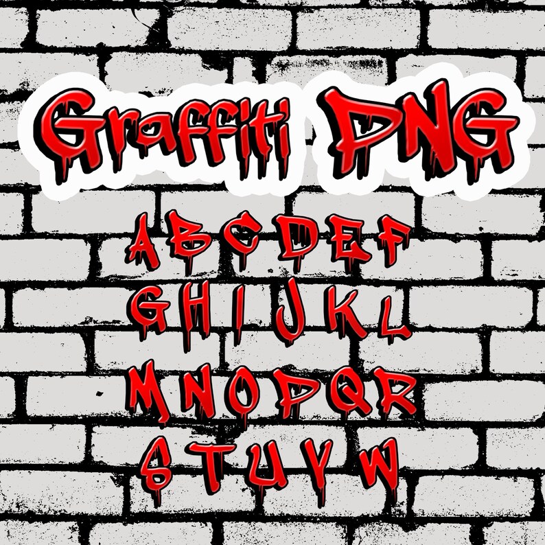 76 PNG Graffiti Horror Letters Alphabet V4 PNG Transparent Background ...