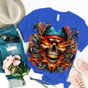 Fire Biker Skeleton PNG, Urban Sublimation Design, Cool Biker Skull ...