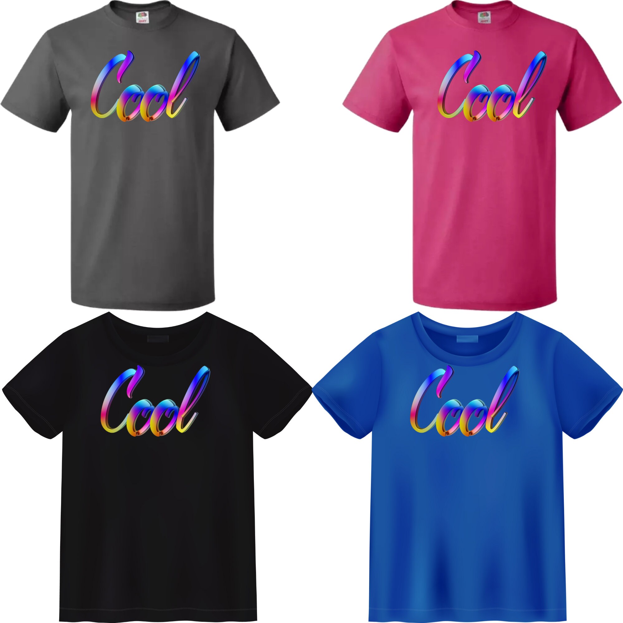 3d Rainbow Cursive Letters Alphabet PNG Transparent - Etsy