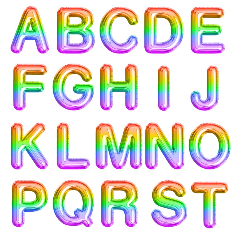 Rainbow Letters - Etsy