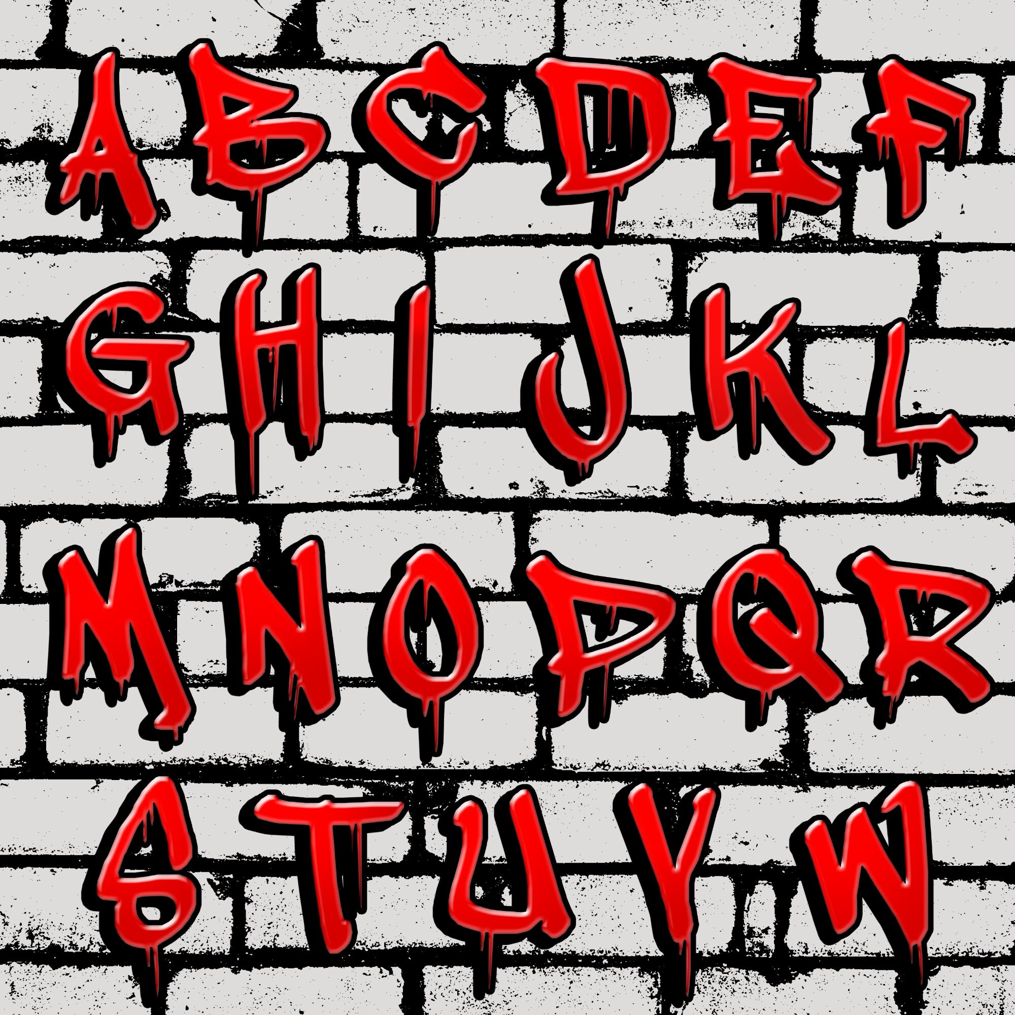 Alphabet Graffiti Letters A Z