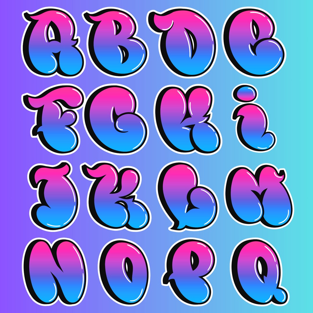 26 PNG Graffiti Letters Alphabet V20 PNG Transparent Background, Cricut ...