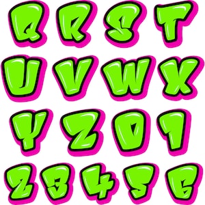 36 PNG Graffiti Letters Alphabet PNG Transparent Background, Cricut ...