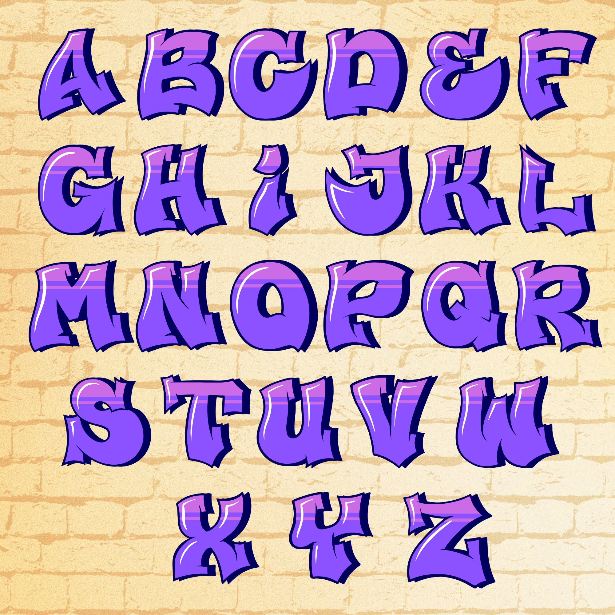 26 PNG Graffiti Letters Purple Violet Drip Alphabet PNG Transparent Background, Cricut ...