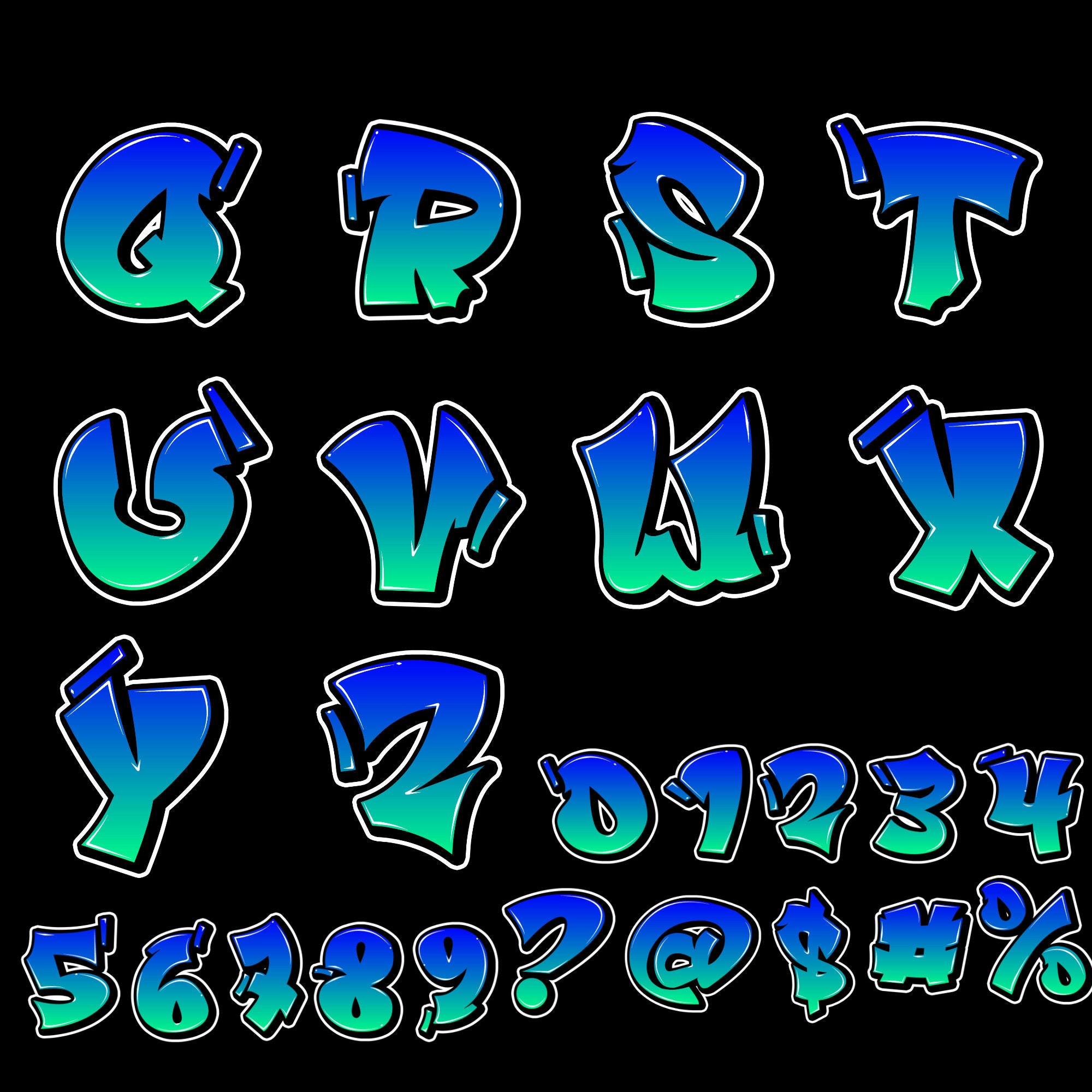 36 PNG Graffiti Letters Alphabet V33 PNG Transparent - Etsy Canada