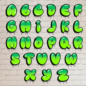 26 PNG Graffiti Letters Green Lime Drip Alphabet PNG Transparent ...