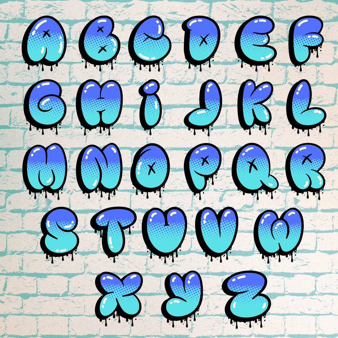 26 PNG Graffiti Letters Light Blue Drip Alphabet PNG Transparent ...