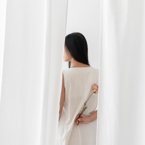 Extra Long White Velvet Curtain Set Two Panel Window Drapery With Rod ...